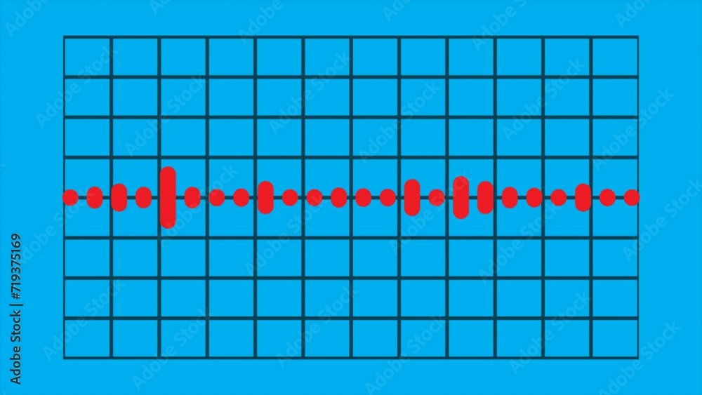 Old-fashioned graphic of stereo frequency. Background with digital ...