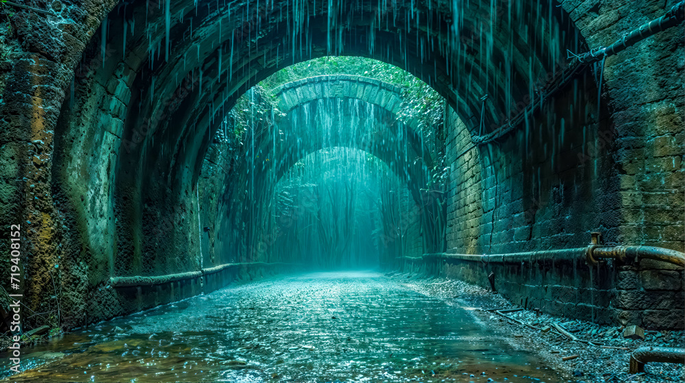 Scary Haunted Tunnel With Rain. The Enigmatic Allure of Abandoned ...