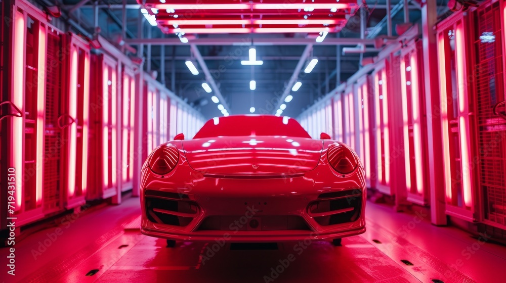 Infrared lamps for drying of car body parts after applying save gloss ...