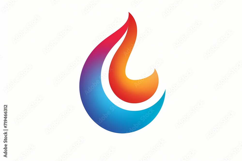 An emblematic logo using negative space and bold colors to convey a ...
