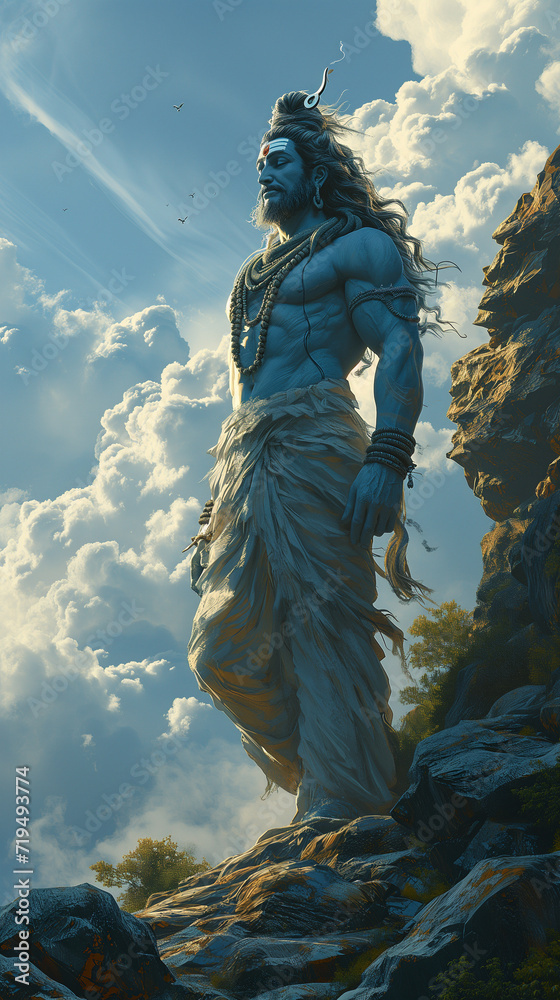 Lord Shiva, true form and attire, Hindu God, Shiv, Hindu Lord Stock ...