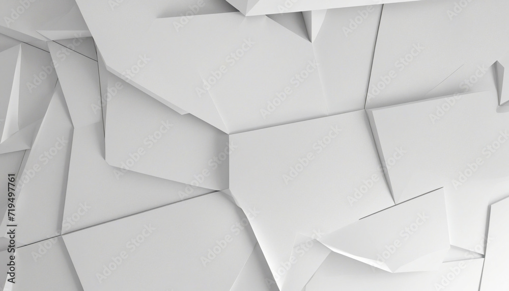Minimalist White Card Layers: Abstract 3D Design Stock Illustration ...