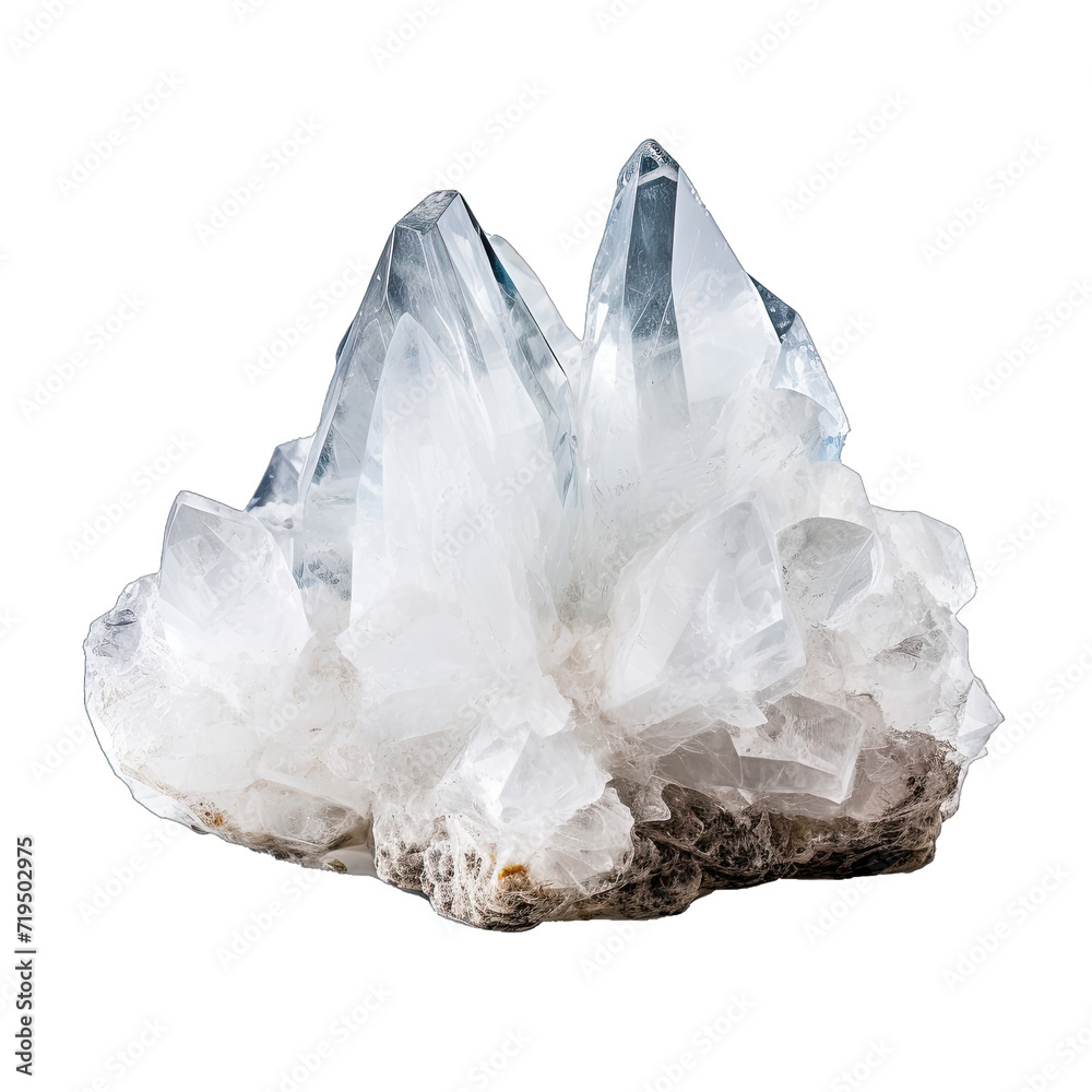 Large Crystals of Rock Salt.. Isolated on a Transparent Background ...