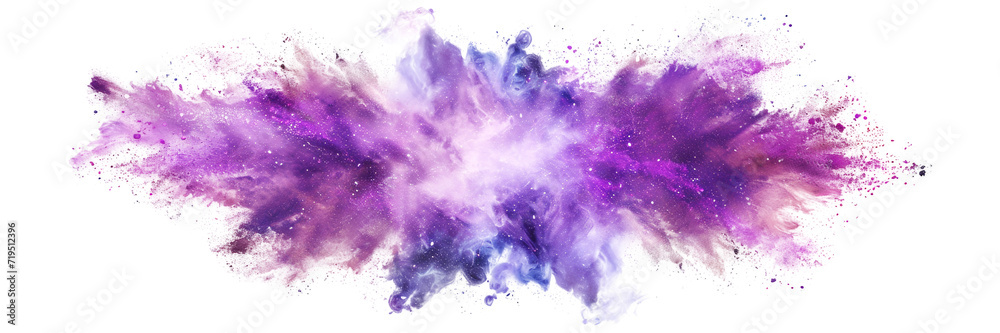 Purple explosion with galactic nebula colors isolated on transparent ...