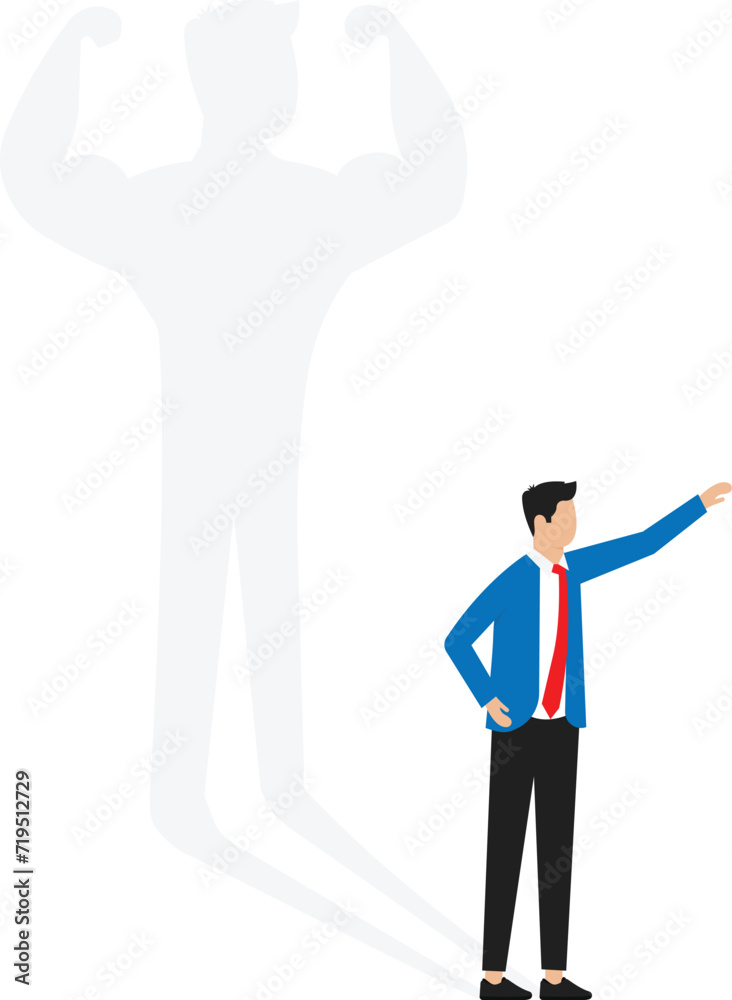 Man with big ambition for business success concept, Businessman looking ...