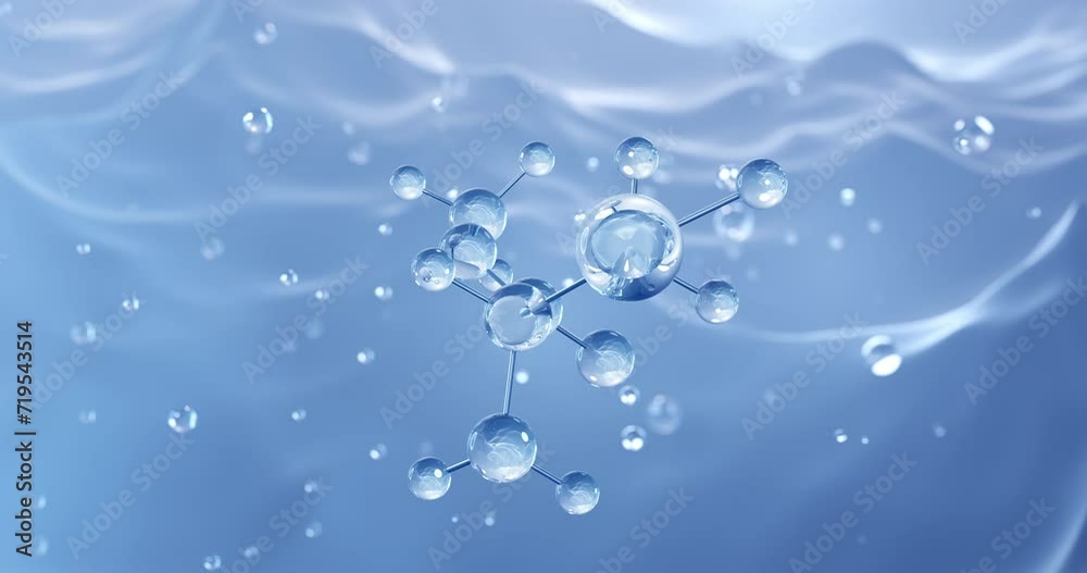 Cysteine methyl ester rotating molecular structure, 3d model of ...
