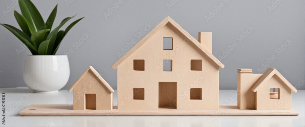 Customizable Wooden House Model with Various Family Sizes and ...
