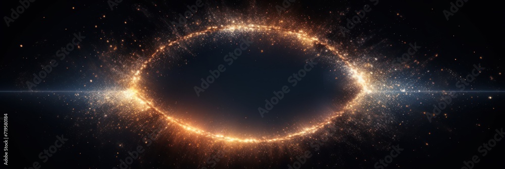 Indigo luminescence glitter circle of light shine sparkles and rose ...