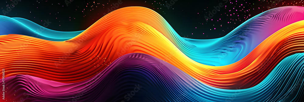 Vibrant rainbow, orange blue teal white psychedelic grainy gradient ...