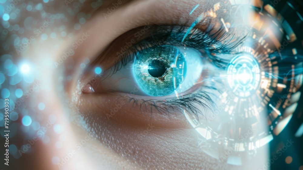 Human Eyes with Advanced Machines, Depicting Human Augmentation and the ...