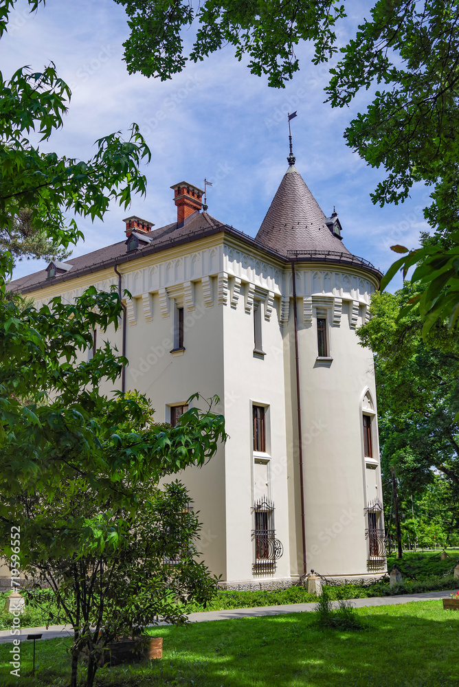 Natural park Károlyi castle in Carei, Romania. Built originally as a ...