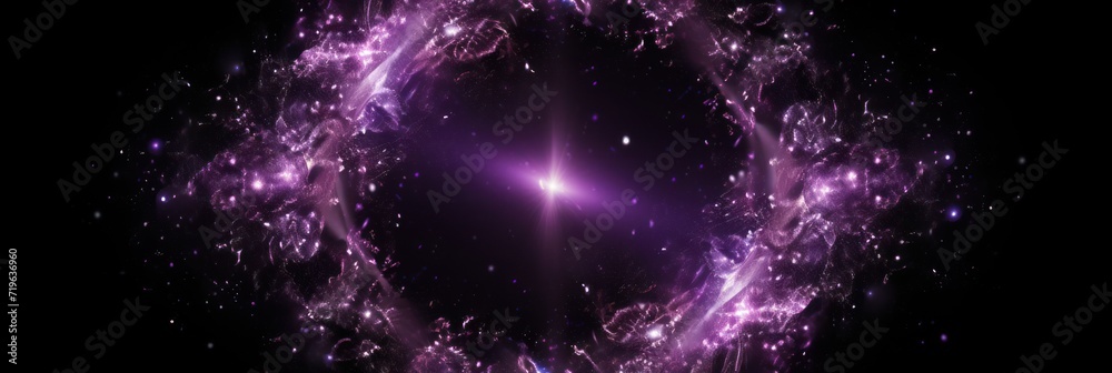 ภาพประกอบสต็อก Onyx glimmer glitter circle of light shine sparkles and amethyst dusk spark ...