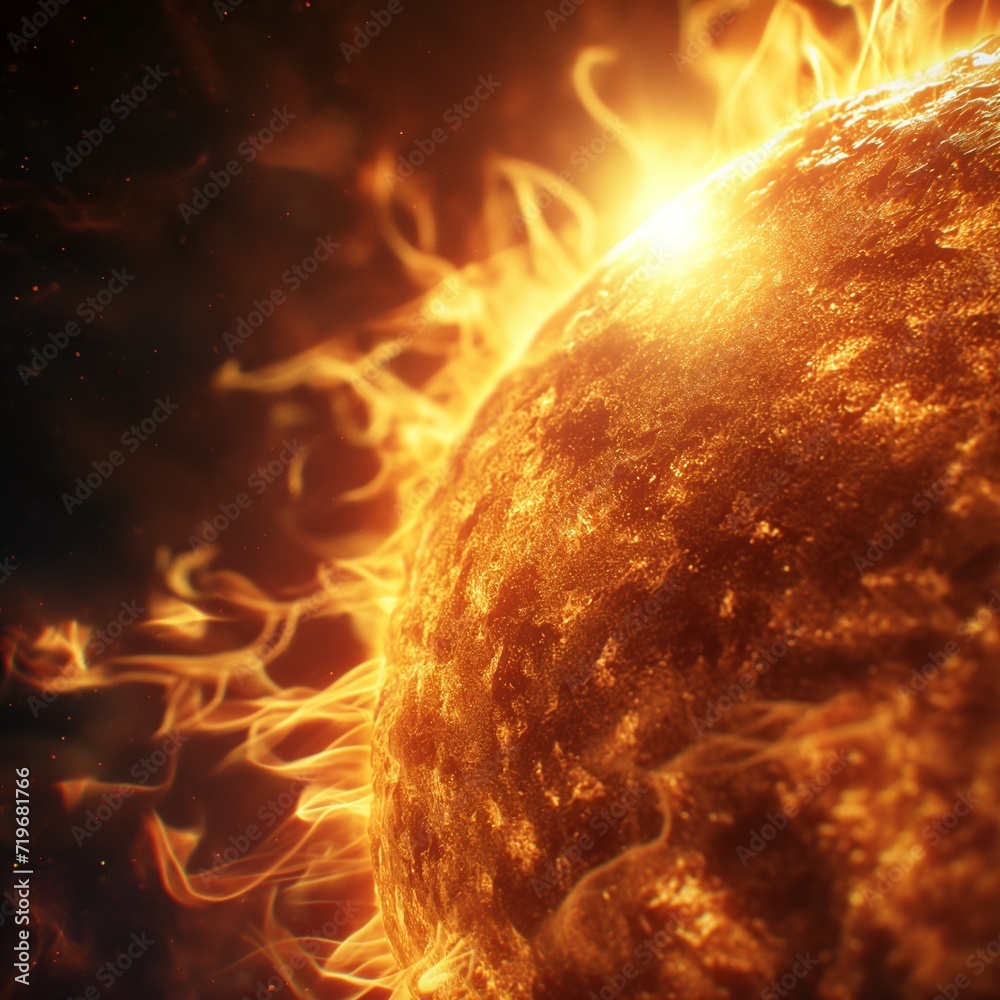 Striking image of the sun's surface during a magnetic storm, Solar ...