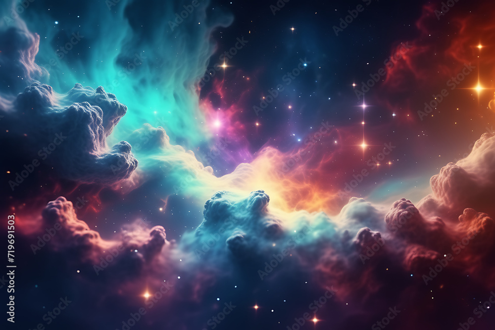 Beautiful colorful galaxy clouds nebula background wallpaper, space and ...