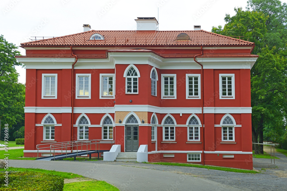 Architectural complex of buildings Raudondvaris Castle - Red Manor is a ...