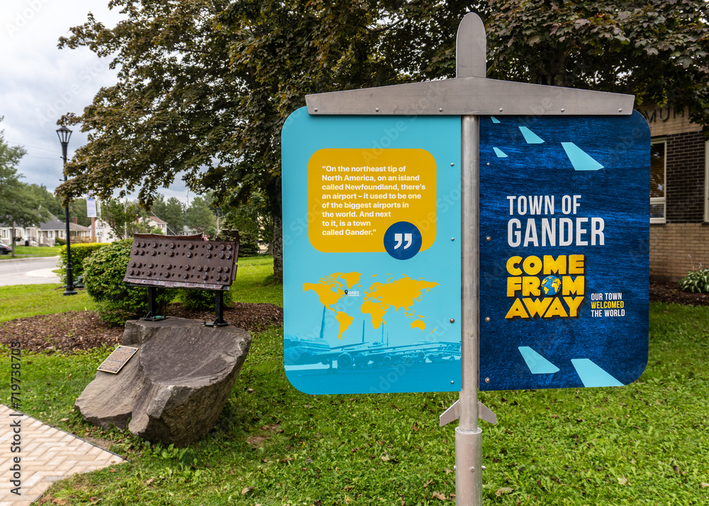 Gander, Newfoundland, Canada: Compassion Monument. A piece of steel ...