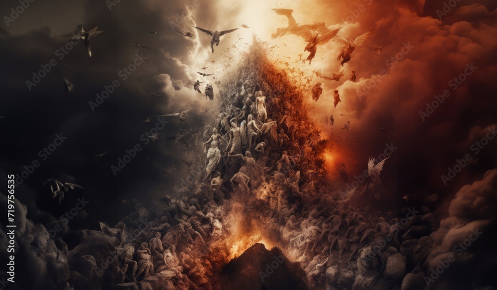 In a symbolic representation, the photograph captures the juxtaposition ...