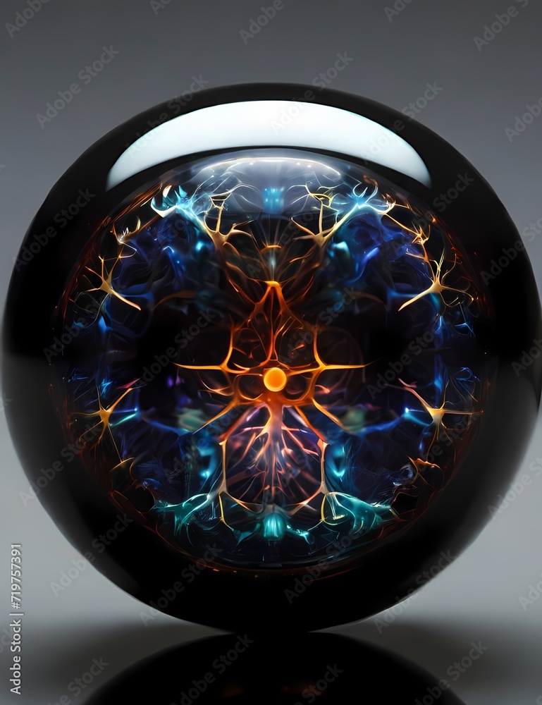 In the heart of this AI-crafted eye, intricate layers mimic nature ...