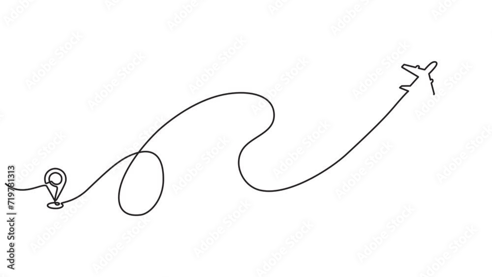 Continuous one line animation. Hand drawn animated motion graphic ...