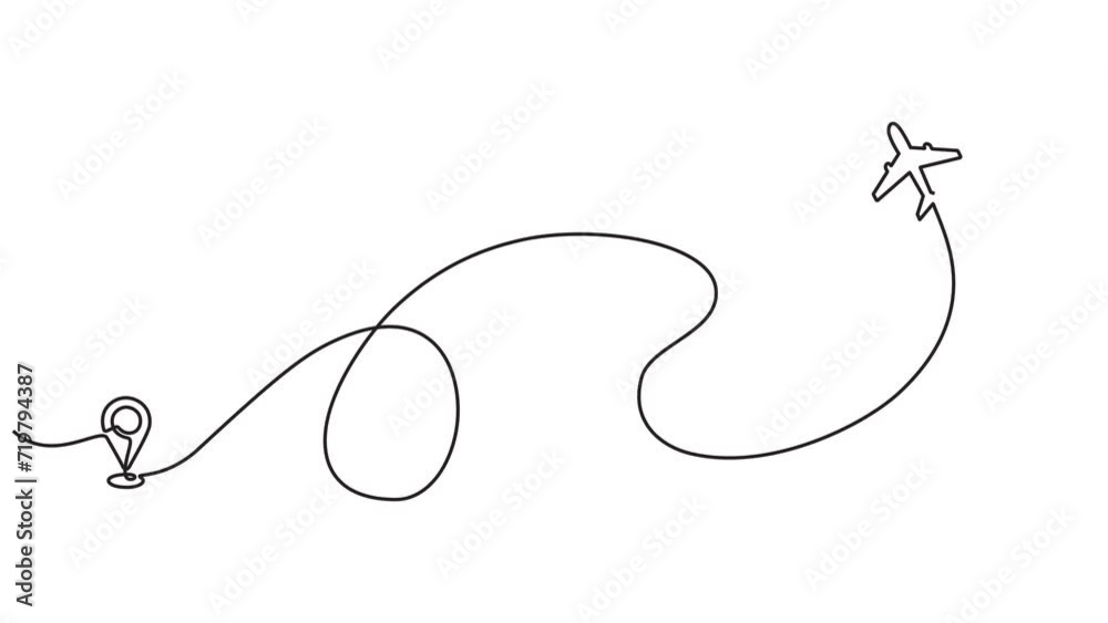 Continuous one line animation. Hand drawn animated motion graphic ...