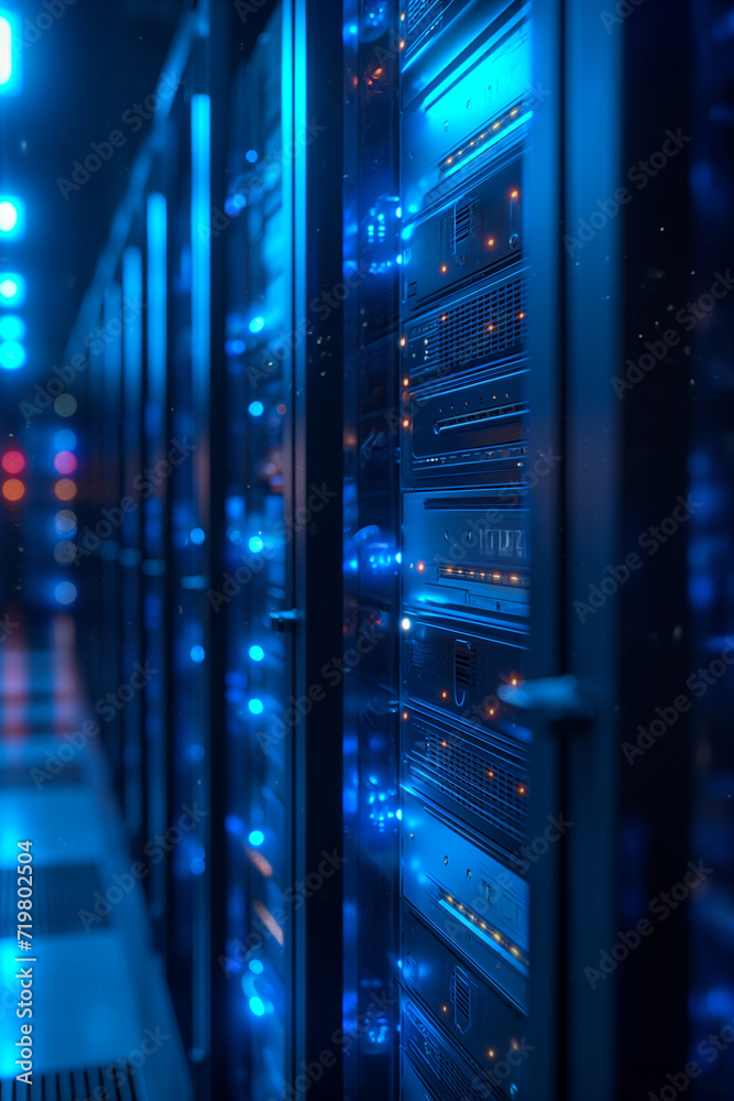 Control modules heat power. Computer servers Data Center With Multiple ...