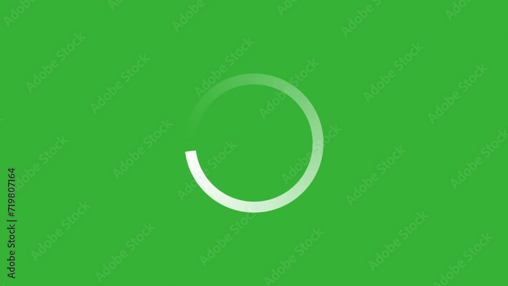 Circle Loading icon loop out animation , Seamless loop video of rotating , on green background ...