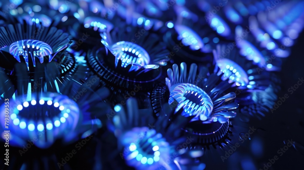 Illuminated Sound Sculpture A creative and modern work of art created ...