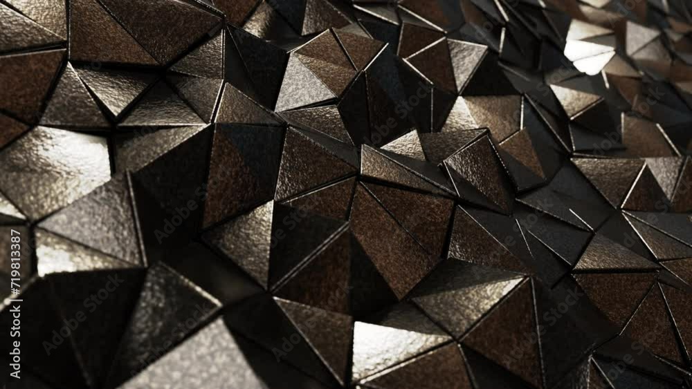 Realistic abstract looping 3D animation of the moving powder coated ...