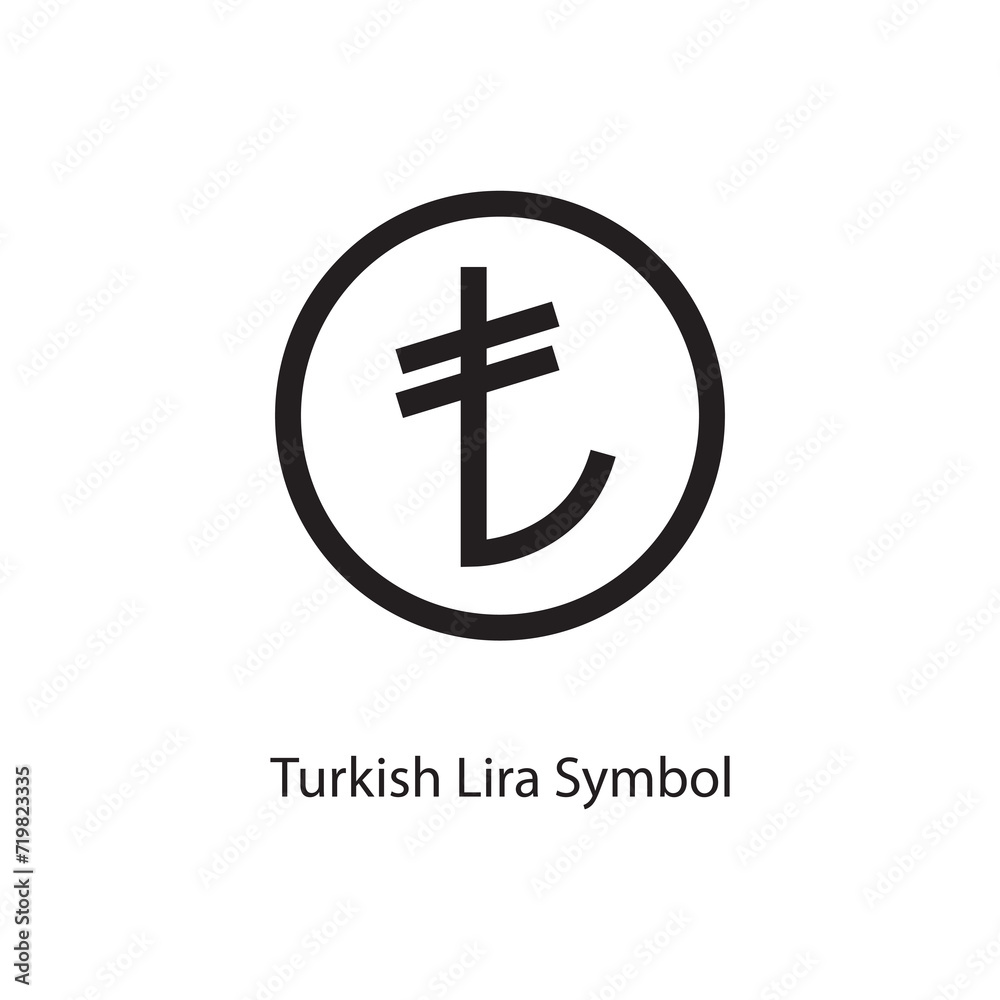 Turkish Lira Symbol icon. simple flat Turkish Lira Symbol icon on white ...
