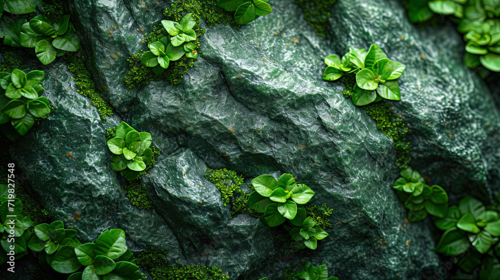 Emerald with the texture of green moss a texture that creates the ...