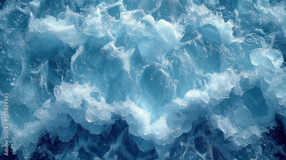 Ice with shades of blue ice texture with saturated shades of blue ...