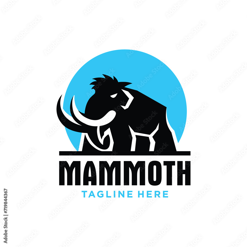 Mammoth Logo Design. Simple and Modern. Vector illustration Stock ...
