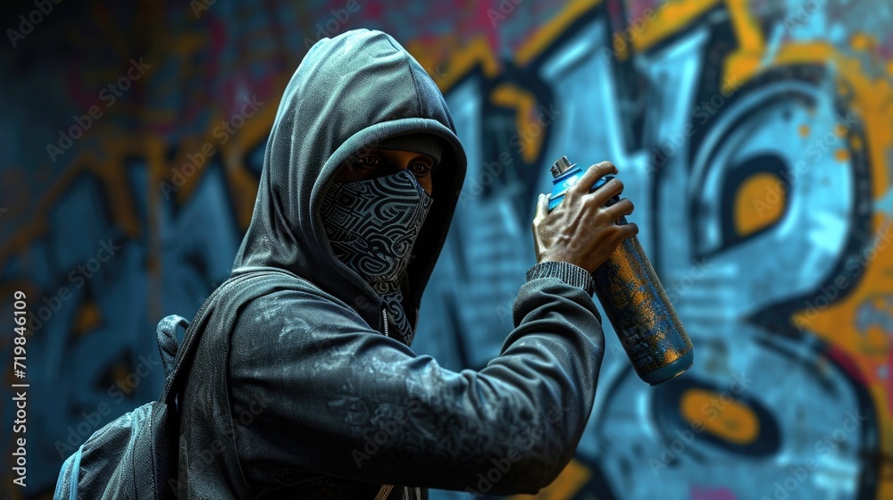 Cartoon digital avatars of Street Art Ninja A mysterious and edgy ...
