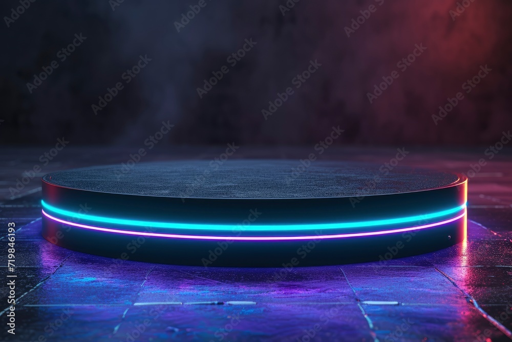 podium with gaming background, mockup display stand for product ...