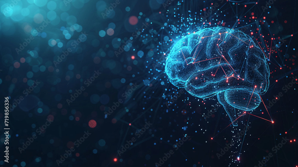 Digital Brain Network, Artificial Intelligence Concept, Neural Network Visualization, brain ...