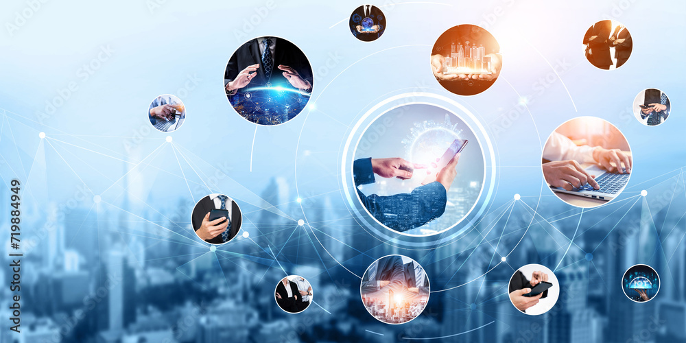 Communication technology , smart connection IOT and people network ...