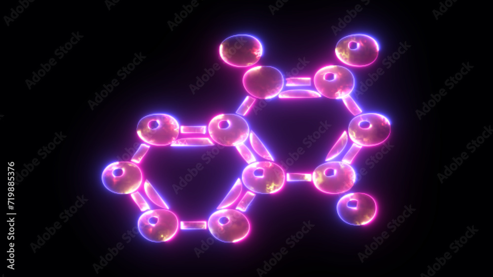 Neon medical studies of molecular structures. Science is in the service ...