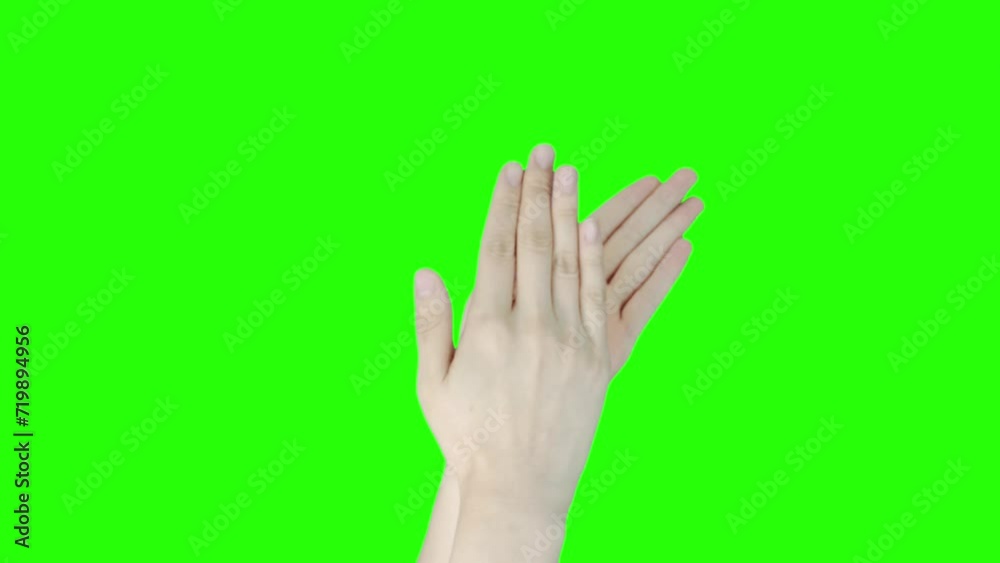 Vidéo Stock let's clap, 3d animation of clapping hands, green screen ...