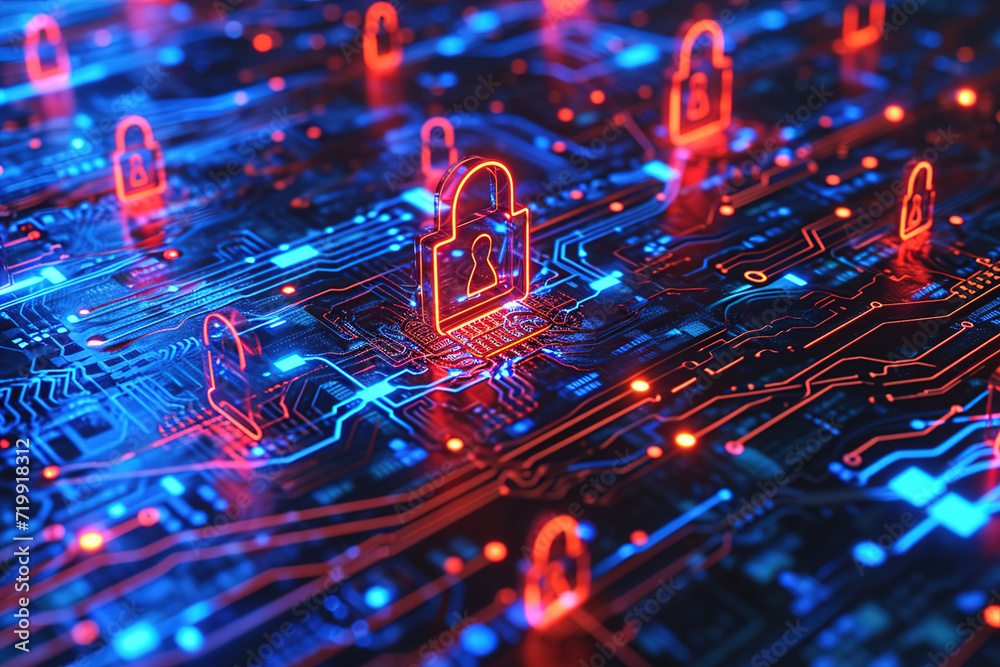 Recognizable symbols like shields, padlocks, firewalls, and antivirus ...