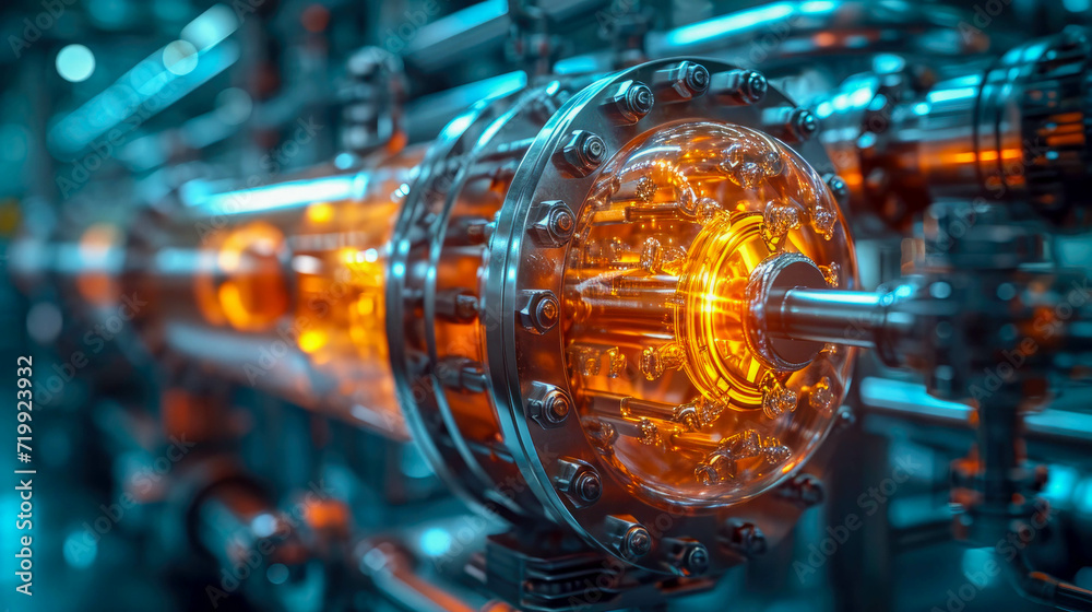 Industrial high tech transparent glowing translucent energy shell and ...