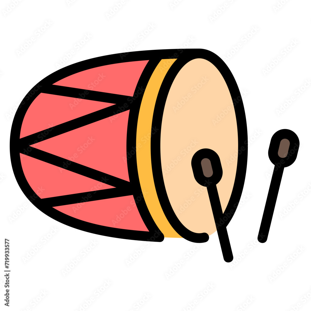 Vetor de Bedug Icon, Islamic Drum, Mosque Drum, Religious Percussion ...
