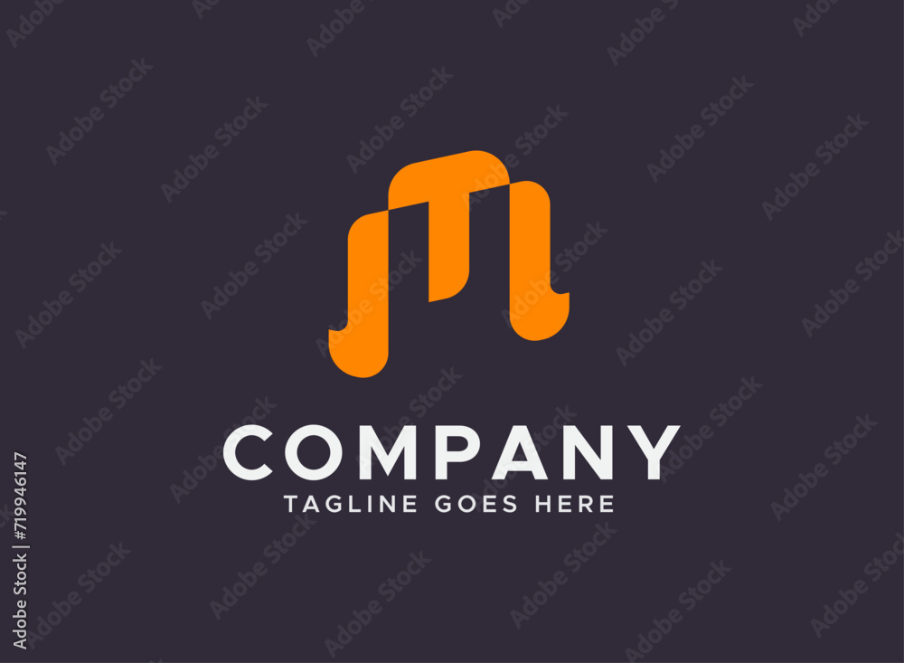 Introducing our distinctive MT Letter Mark Logo Design Template, this ...