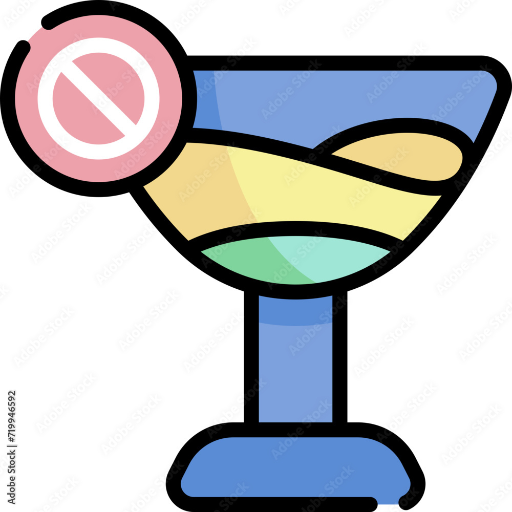 No Alcohol Icon, Alcohol Prohibition, No Drinking Sign, No Alcohol ...