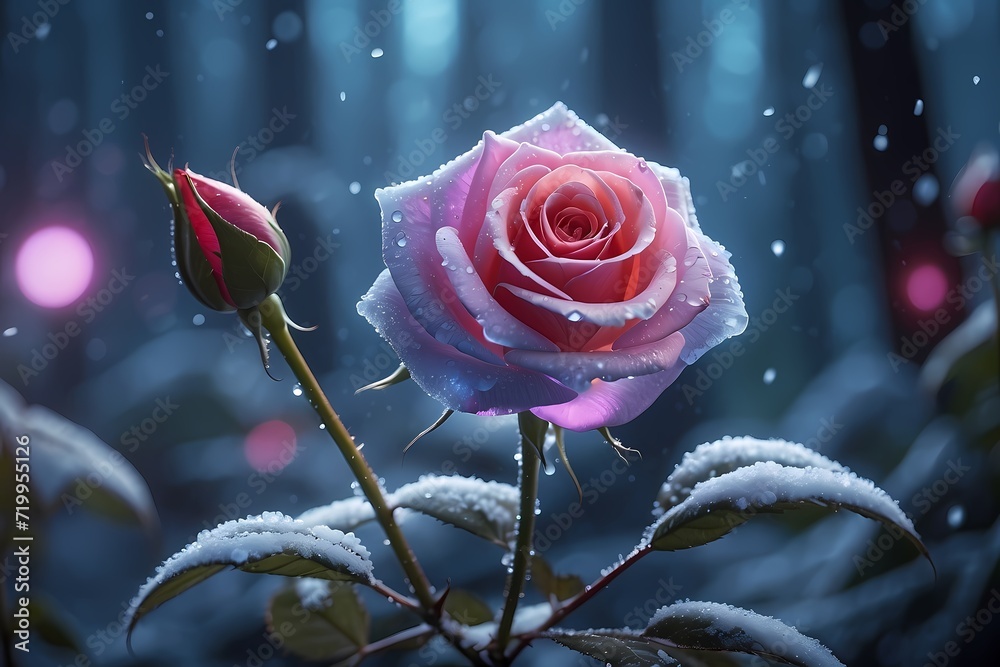 beautiful rose flower in a beautiful scenery for valentine Stock ...