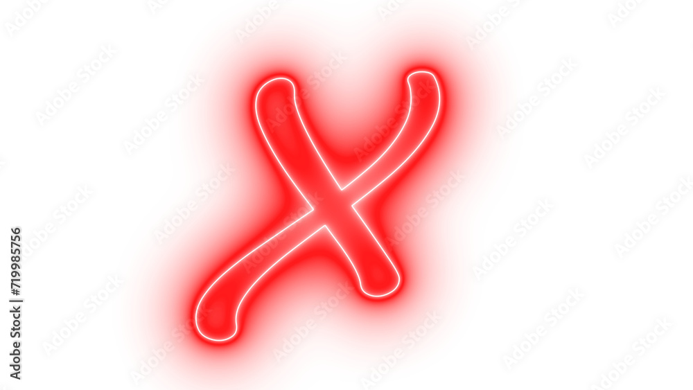 Red X PNG, Red X PNG transparent images, Glowing red neon light X ...