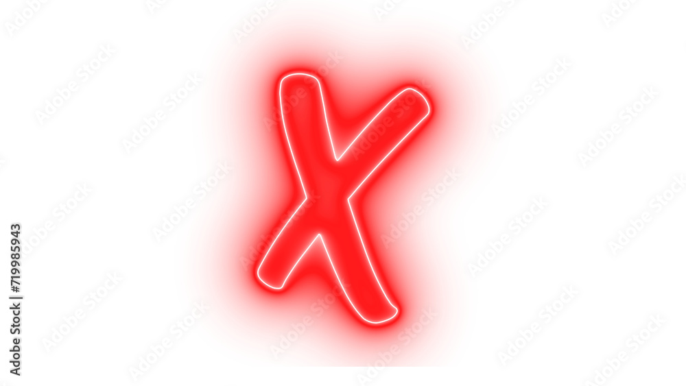 Red X PNG, Red X PNG transparent images, Glowing red neon light X ...