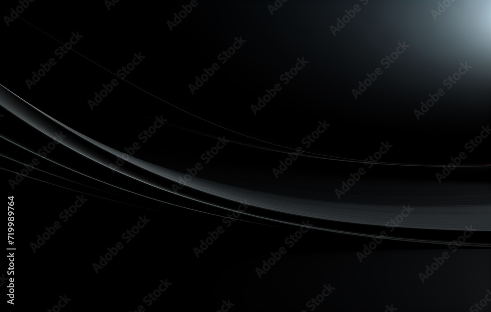 Solid Black Wallpaper: Minimalistic Wave Design with Subtle ...