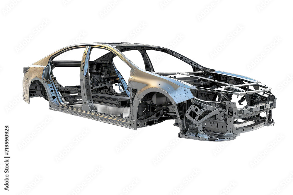 The 3D Chassis Frame Design On White Background, PNG, Generative Ai on ...