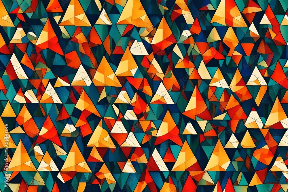 Intriguing and captivating, an illustration showcases triangles in a ...
