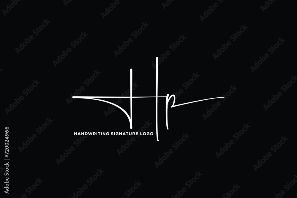 HP initials Handwriting signature logo. HP Hand drawn Calligraphy ...